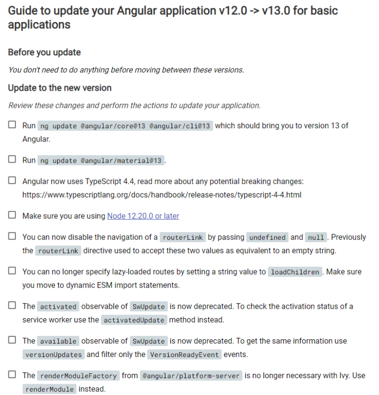 Upgrading From Angular 12 To 13 0375