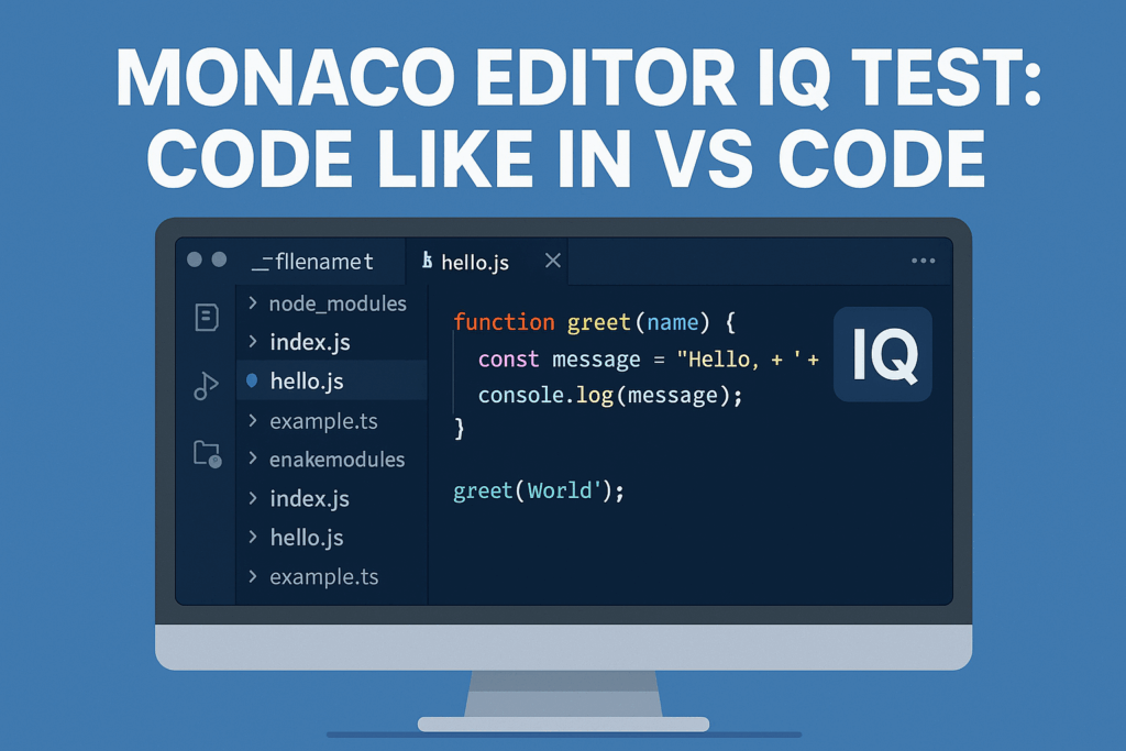 Monaco Editor IQ Test: Code Like in VS Code - On Level Up
